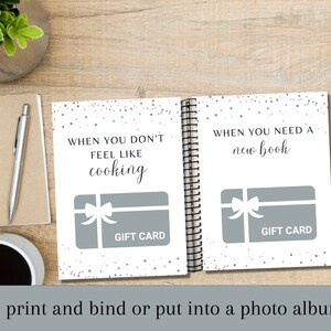 Printable Gift Card Book, Mother's Day Gift, New Mom Gift, Birthday ...