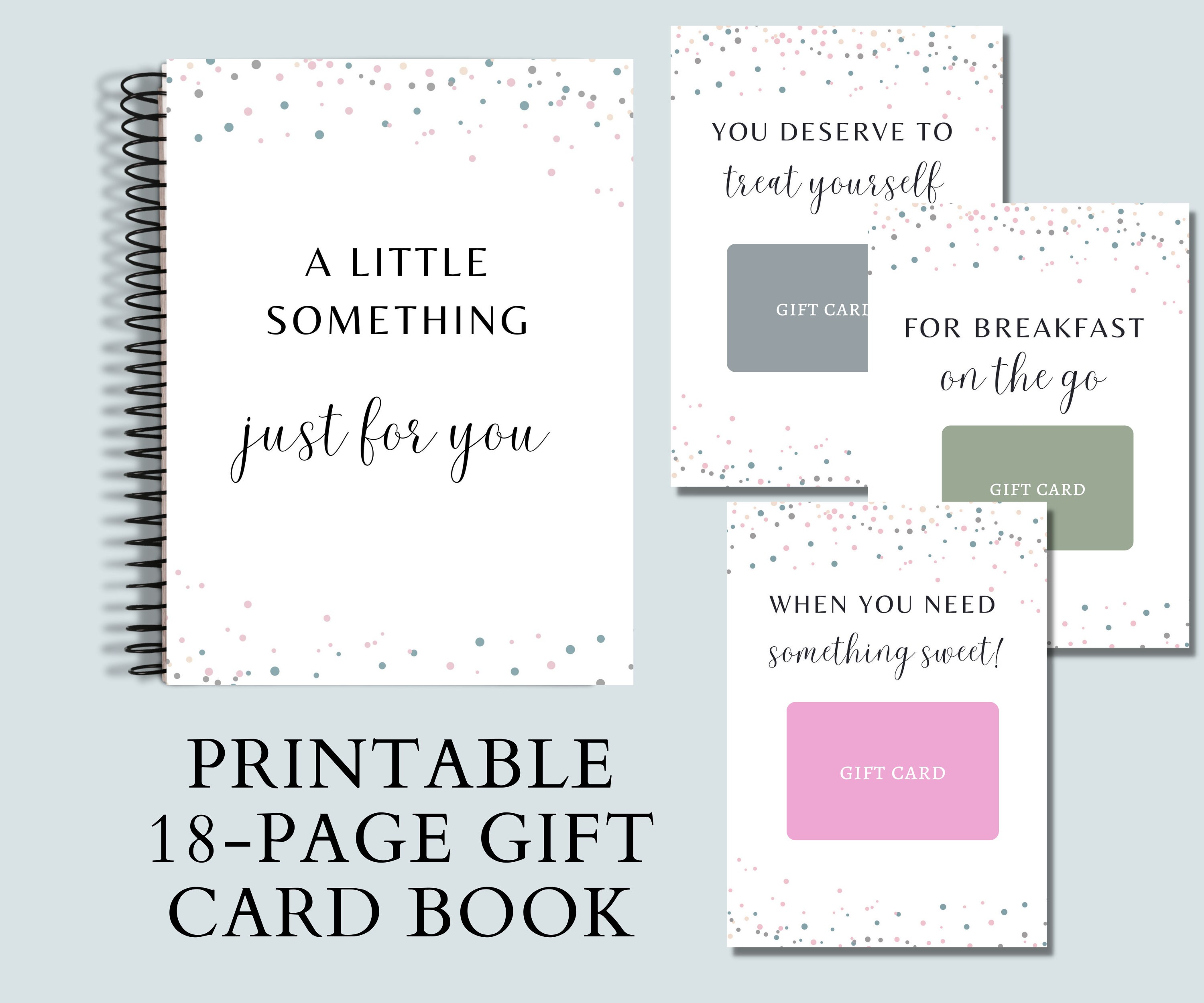 Printable Gift Card Book, Mother's Day Gift, New Mom Gift, Birthday ...