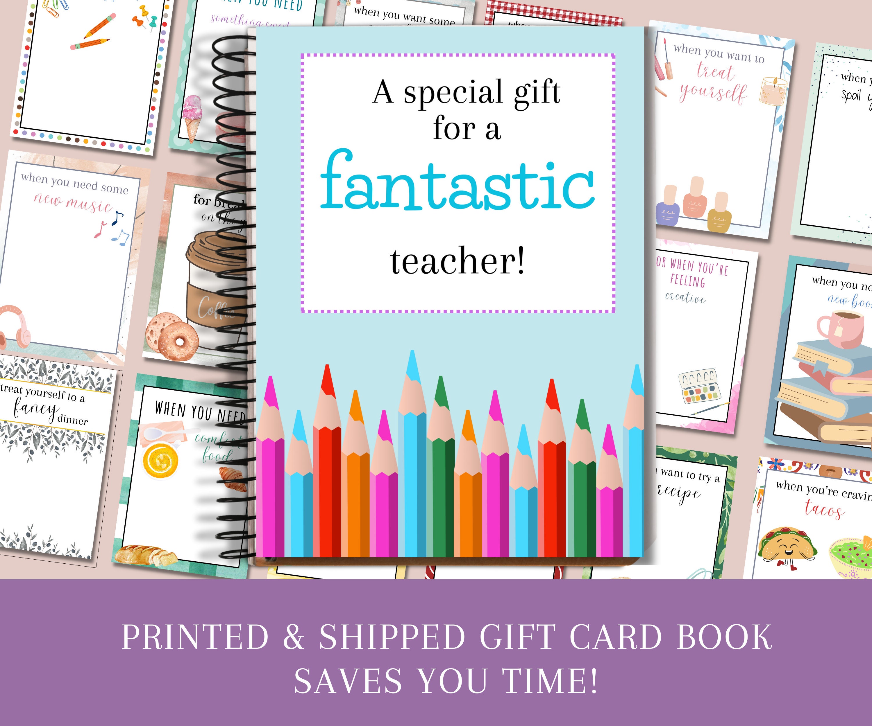 Teacher Gift Card Book, End of Year Gift for Teacher, Teacher ...