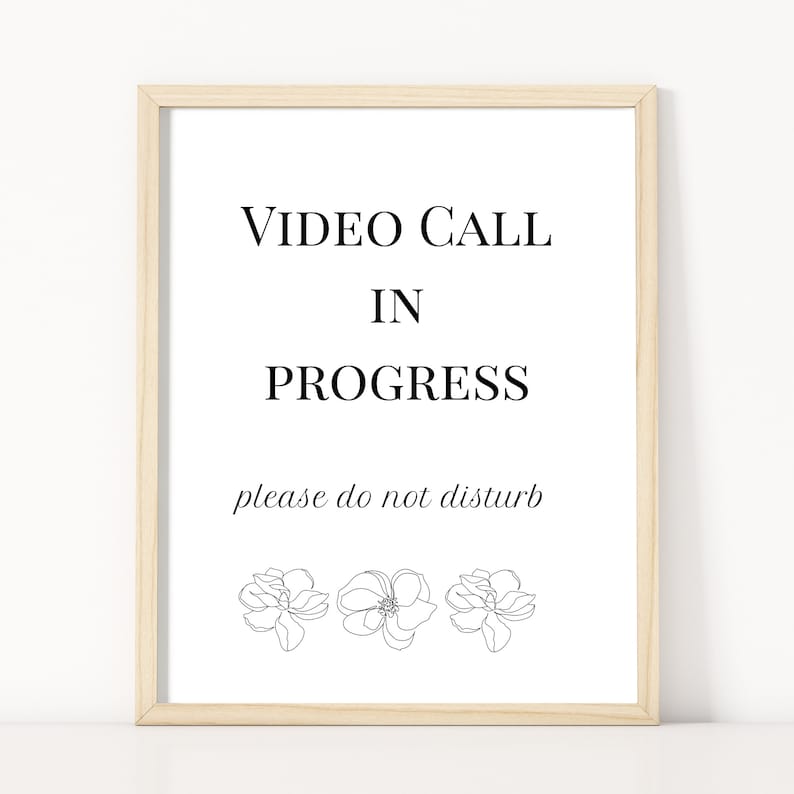 Video Call in Progress Sign Please Do Not Disturb Sign - Etsy