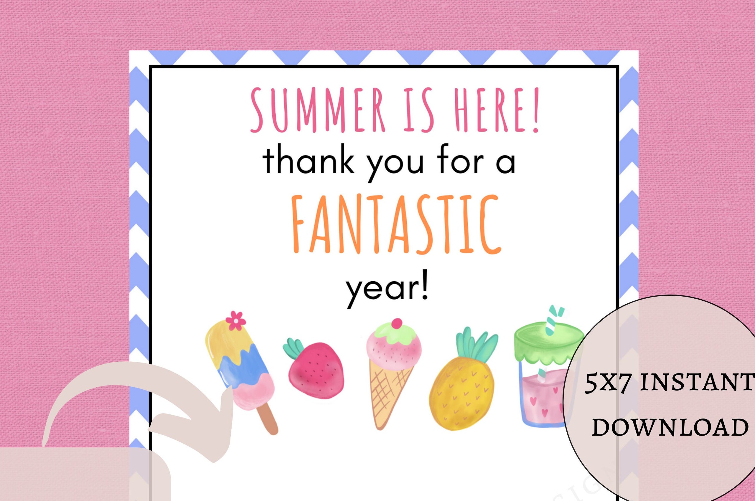 Printable Teacher Gift Card Holder, Summer is Here Thanks for All Youve ...