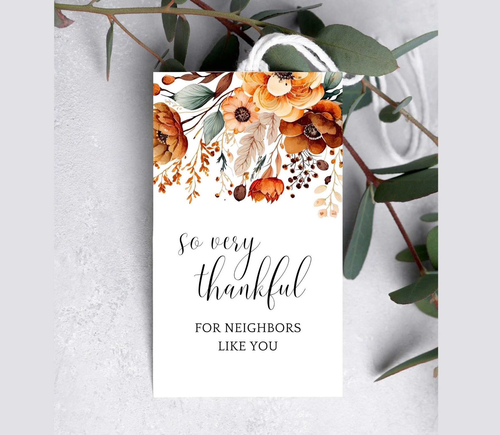 Neighbor Gift Tag Fall Cookie Tag Thanksgiving Gift Tag - Etsy