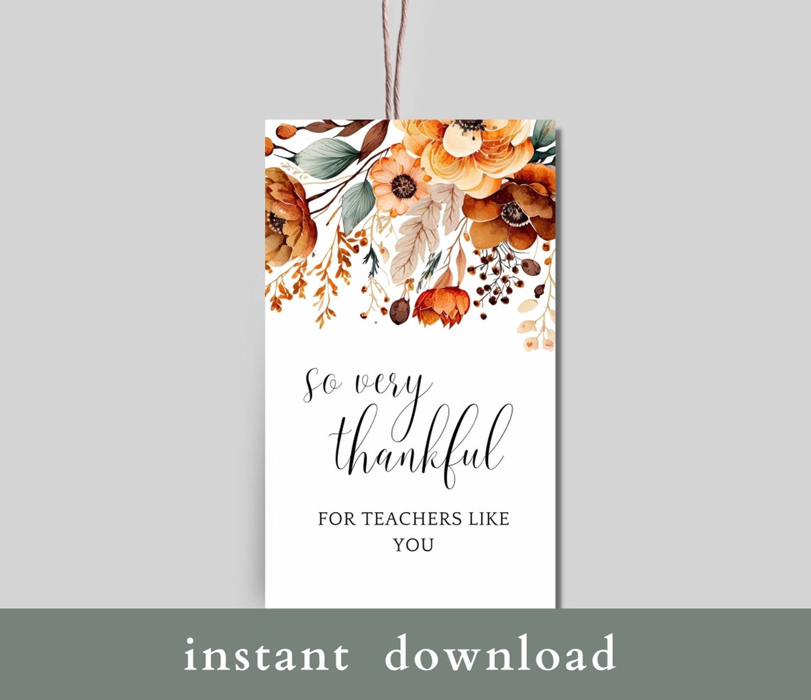 Thanksgiving Cookie Card Teacher Gift Tag Fall Fall Treat - Etsy