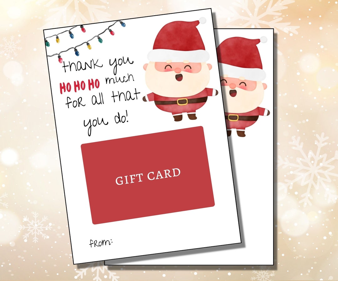 Teacher Christmas Gift Card Holder Thank You Gift for - Etsy