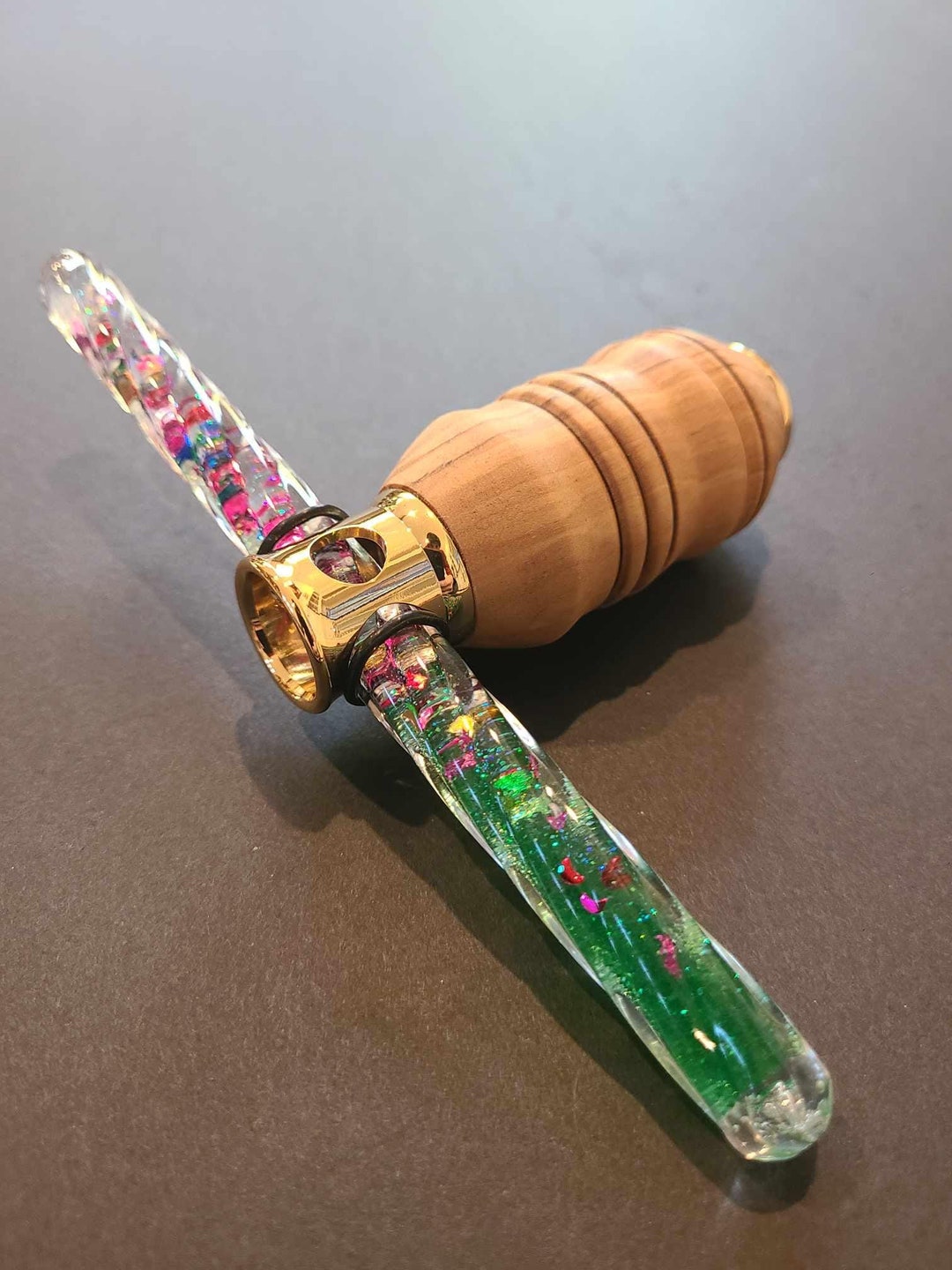 Kaleidoscope Hand-turned Green Oil Wand Exotic Hardwood - Etsy