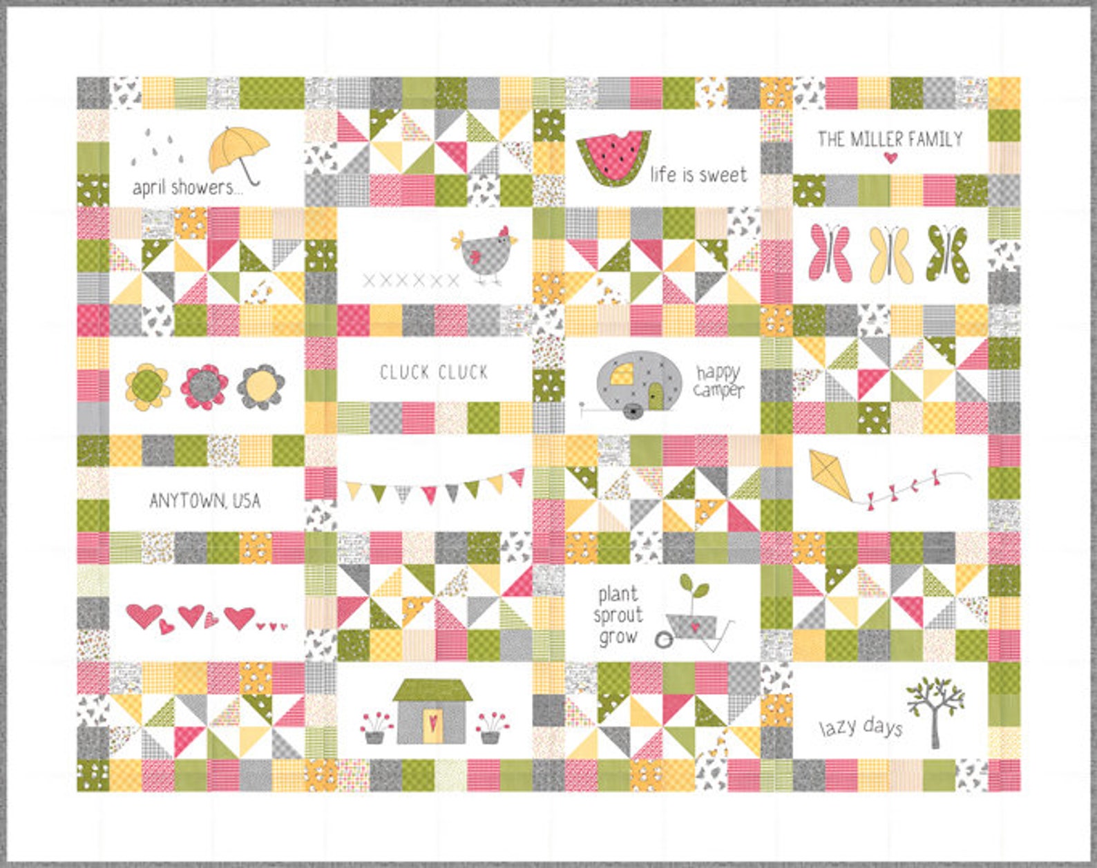 Spring Chicken Quilt kit by SWEETWATER for Moda Fabrics | Etsy