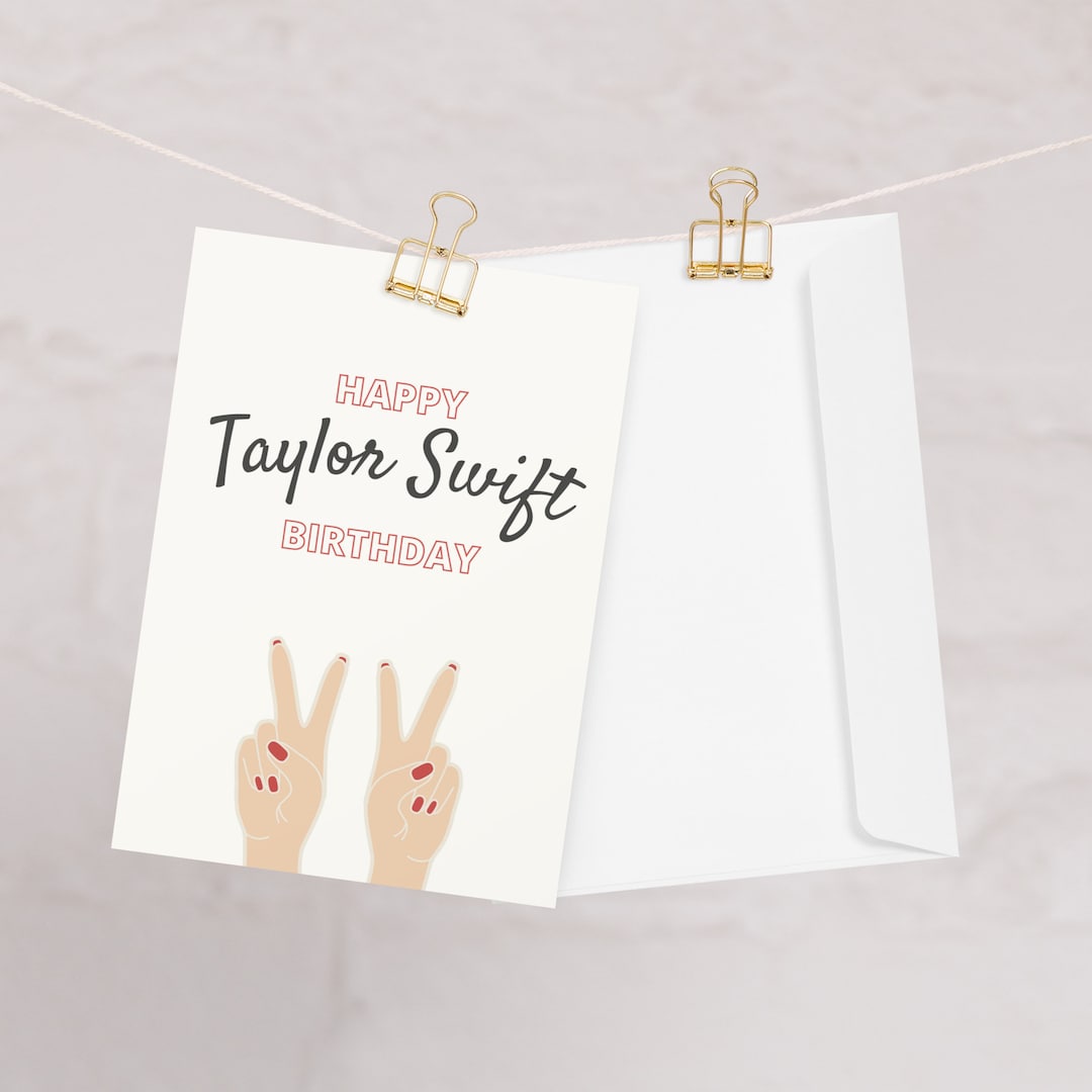 Taylor Swift 22 Printable Birthday Card Red - Etsy