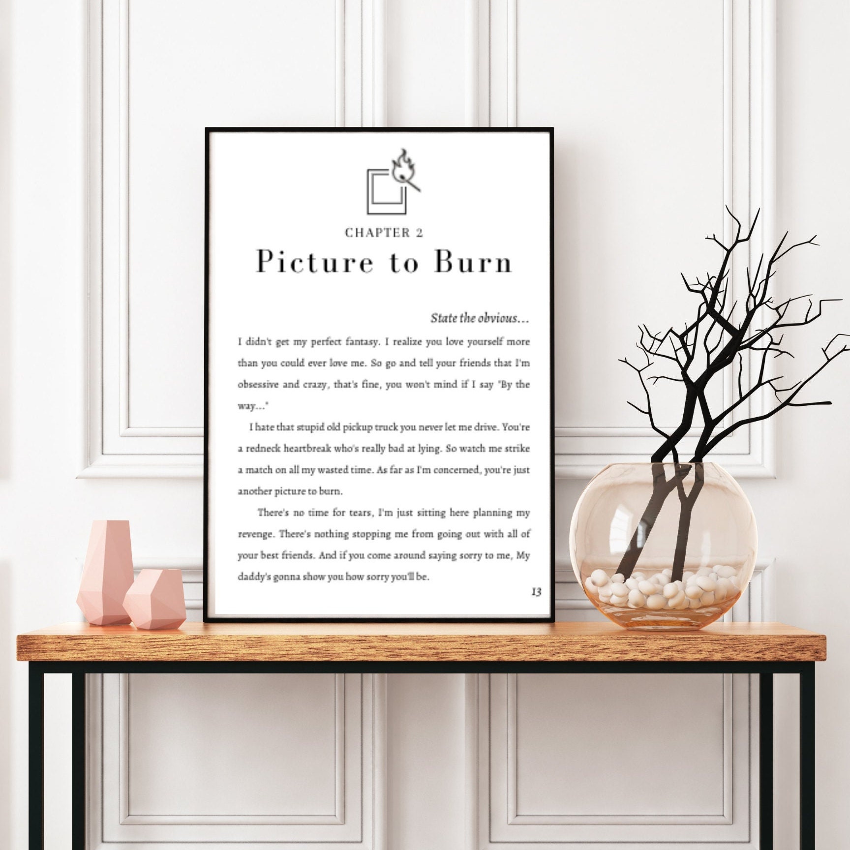 Taylor Swift Picture To Burn Album Cover