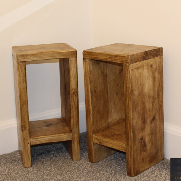 Rustic Side Table - Etsy UK
