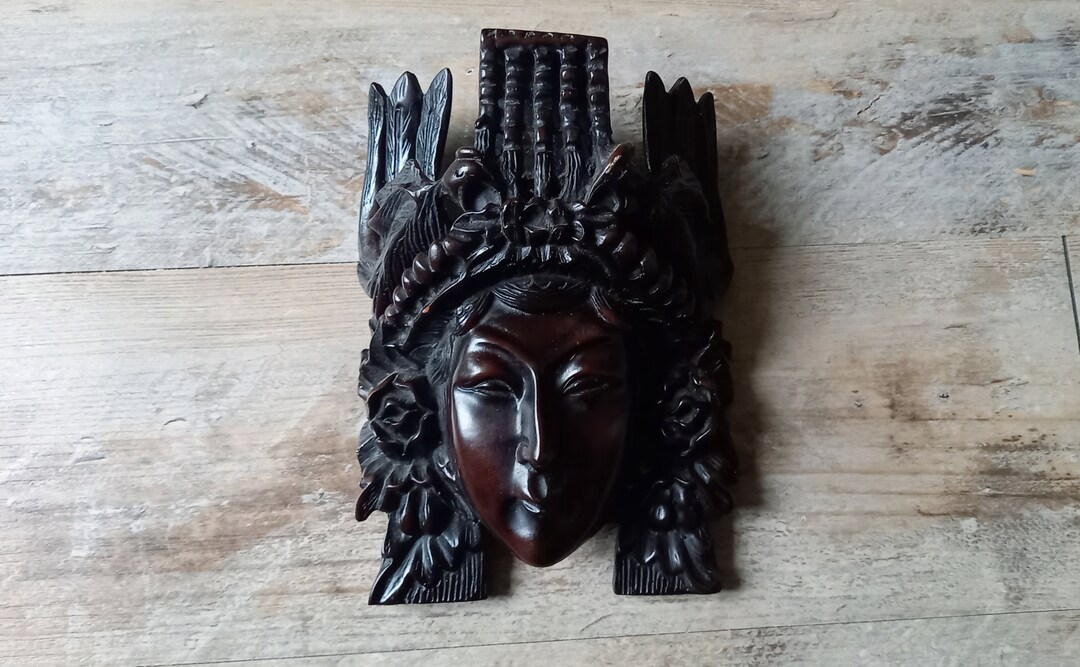 Oriental Face Wall Mask Far East Asian Ethnographic Art - Etsy