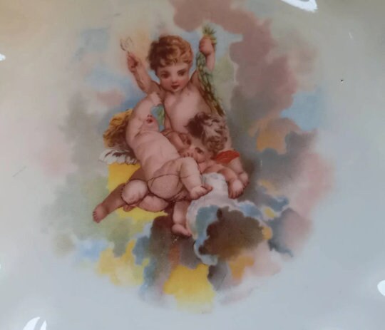 Antique French Cherub Plates Paris Porcelaine Set of Two - Etsy