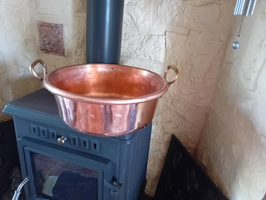 Jam Pan Copper Preserve Saucepan French Vintage Cookware Heavy Duty ...