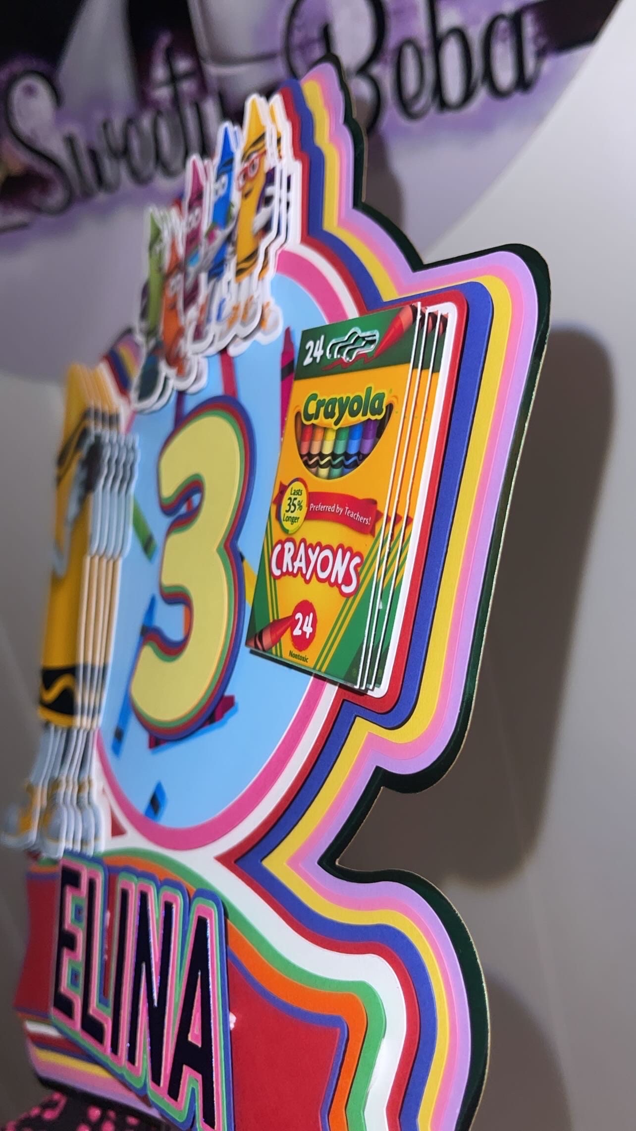 Crayola Cake Topper, Crayola Birthday, Crayola Party, Cake Topper ...
