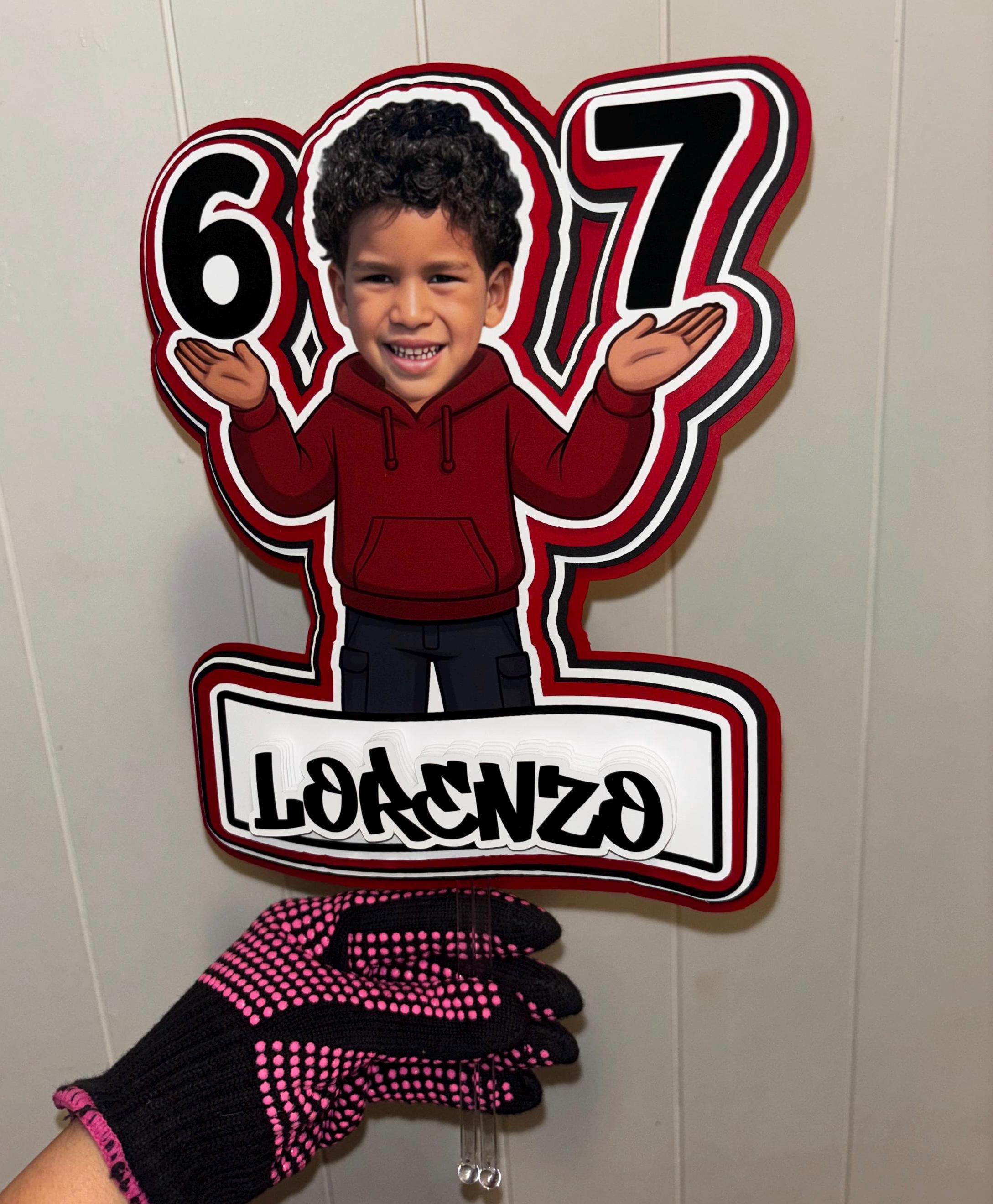 6 7 Cake Topper Birthday: 6-7 Face Toppers, Six Seven Meme - Etsy