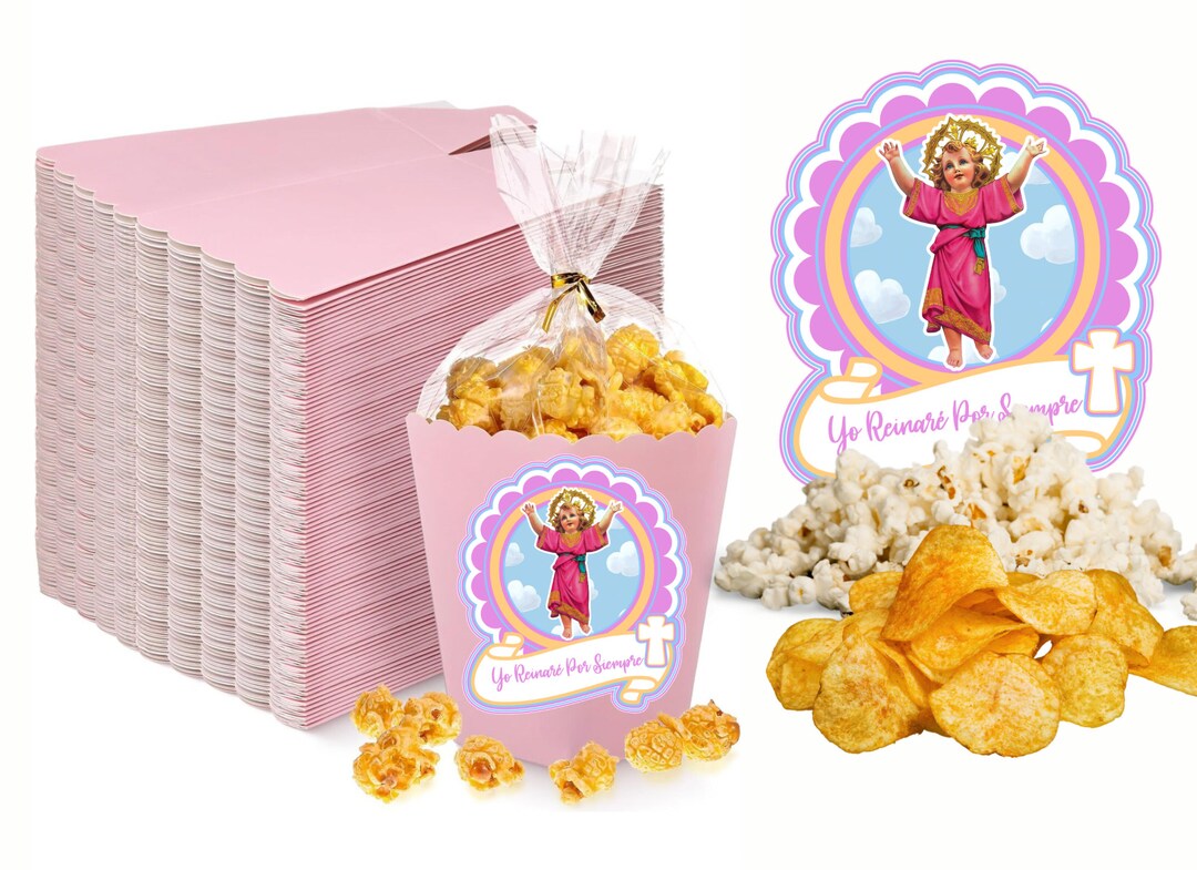 12 Divino Niño Jesús Custom Popcorn Box, Personalized Treat Box - Etsy