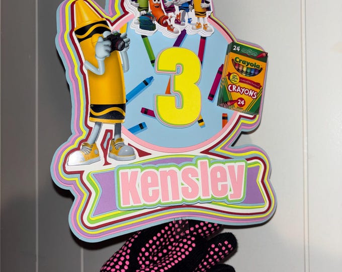 Crayola Cake Topper, Crayola Birthday, Crayola Party, Cake Topper ...