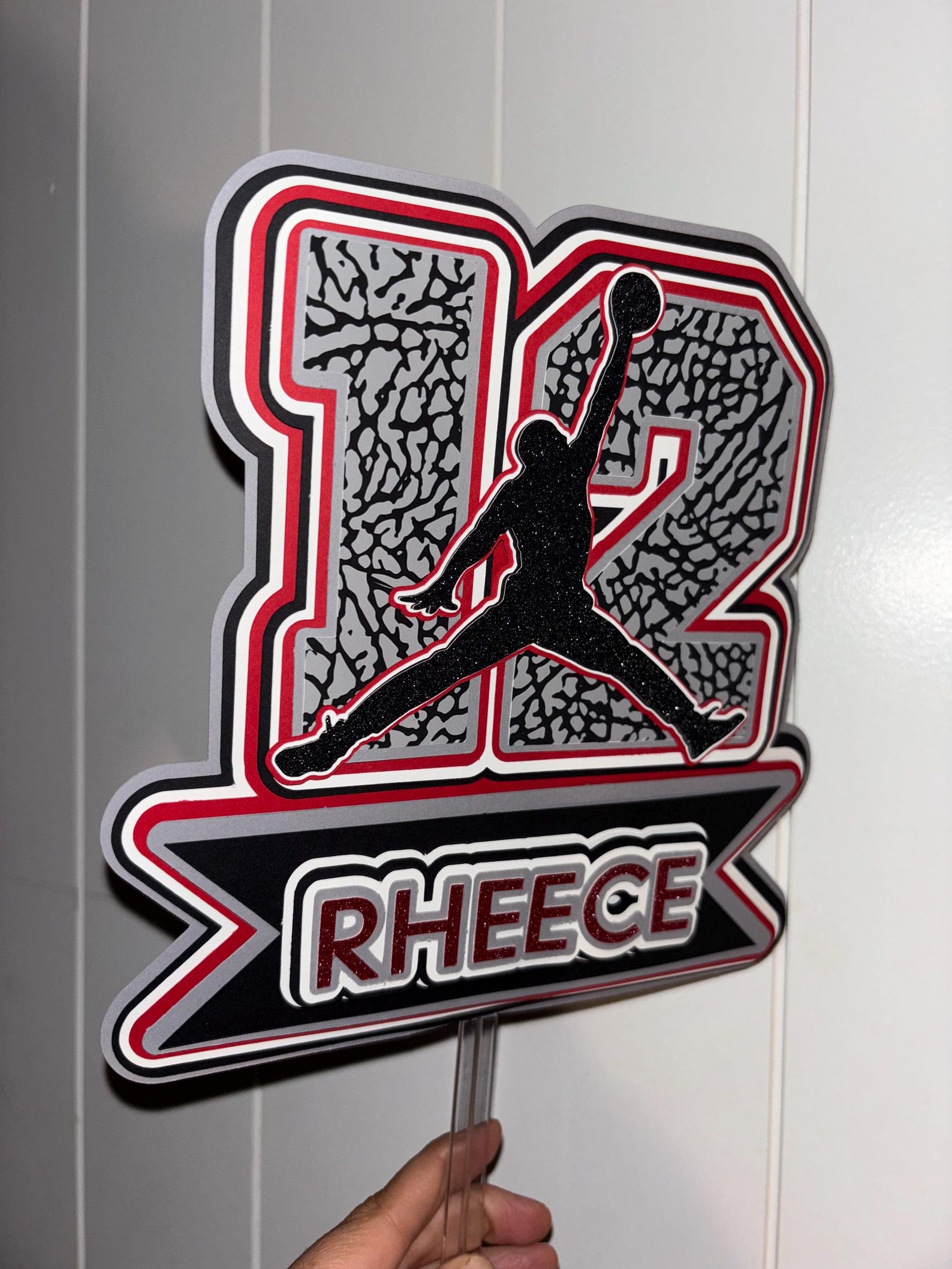 Jordan Inspired Cake Topper - 1 Caketoppet & 4 SHOES Mini Toppers - Etsy
