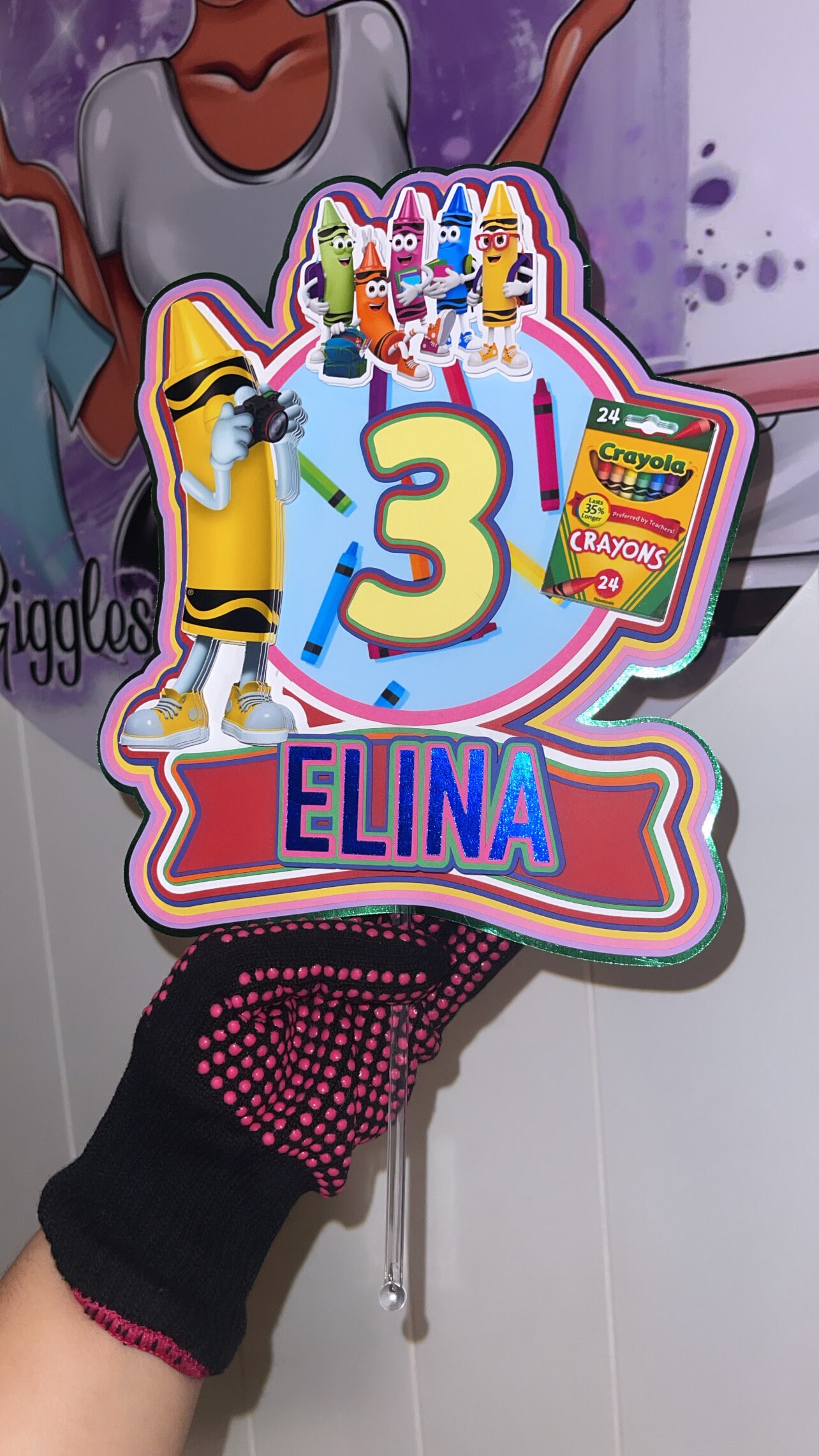 Crayola Cake Topper, Crayola Birthday, Crayola Party, Cake Topper ...