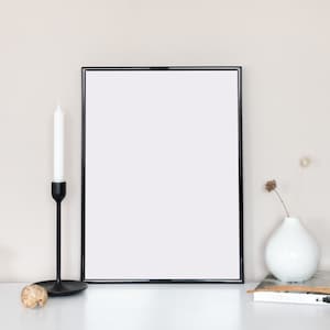 Polished Black Metal Picture Frame Thin Minimalist Scandinavian Modern ...