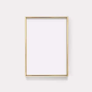 Gold Polished Metal Frame Thin Scandinavian Modern Minimalist Coastal ...