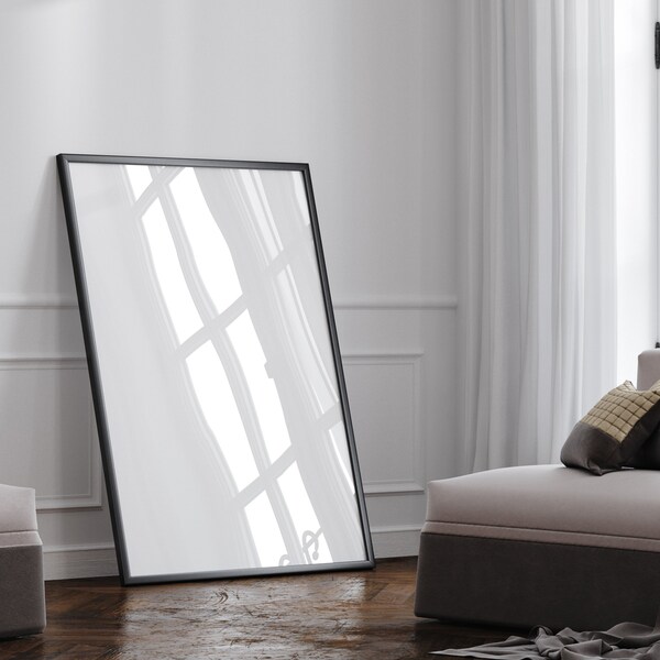 Thin Black Metal Matted Frame - Etsy