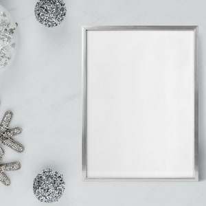 Holiday Silver Picture Frame Metal Modern Large Minimalist Classic ...