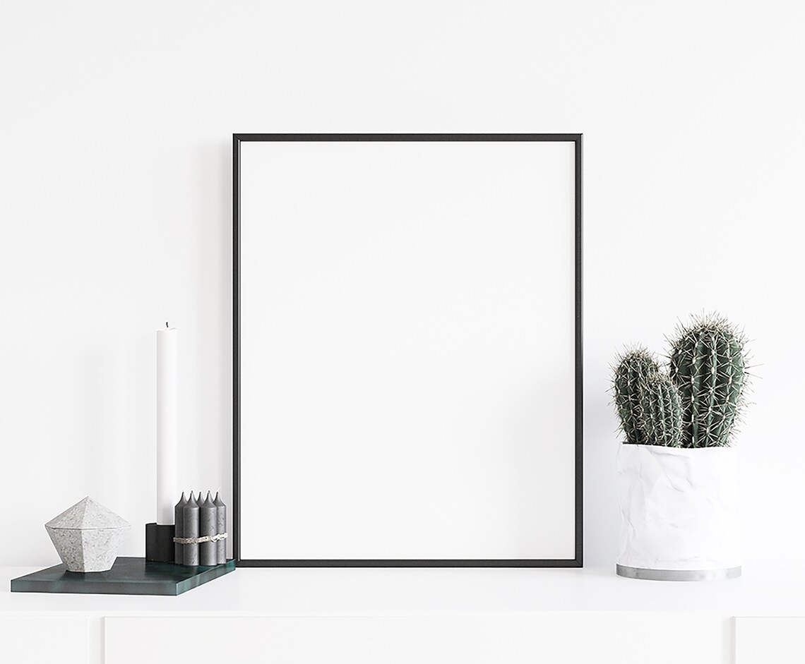 Black Metal Matte Thin Frame Modern Picture Poster | Etsy