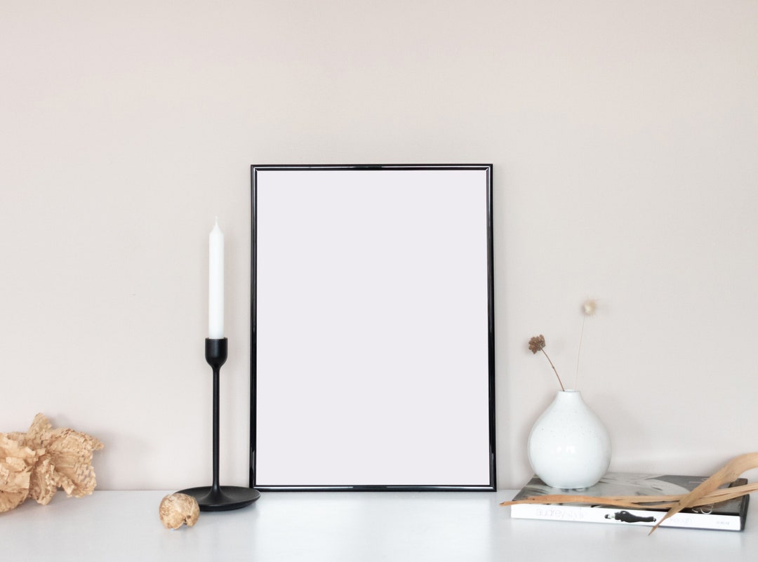 Polished Black Metal Picture Frame Thin Minimalist - Etsy