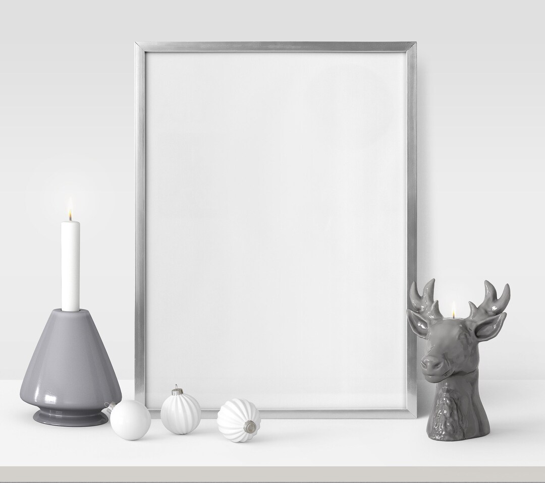 Holiday Silver Picture Frame Metal Modern Large Minimalist Classic ...