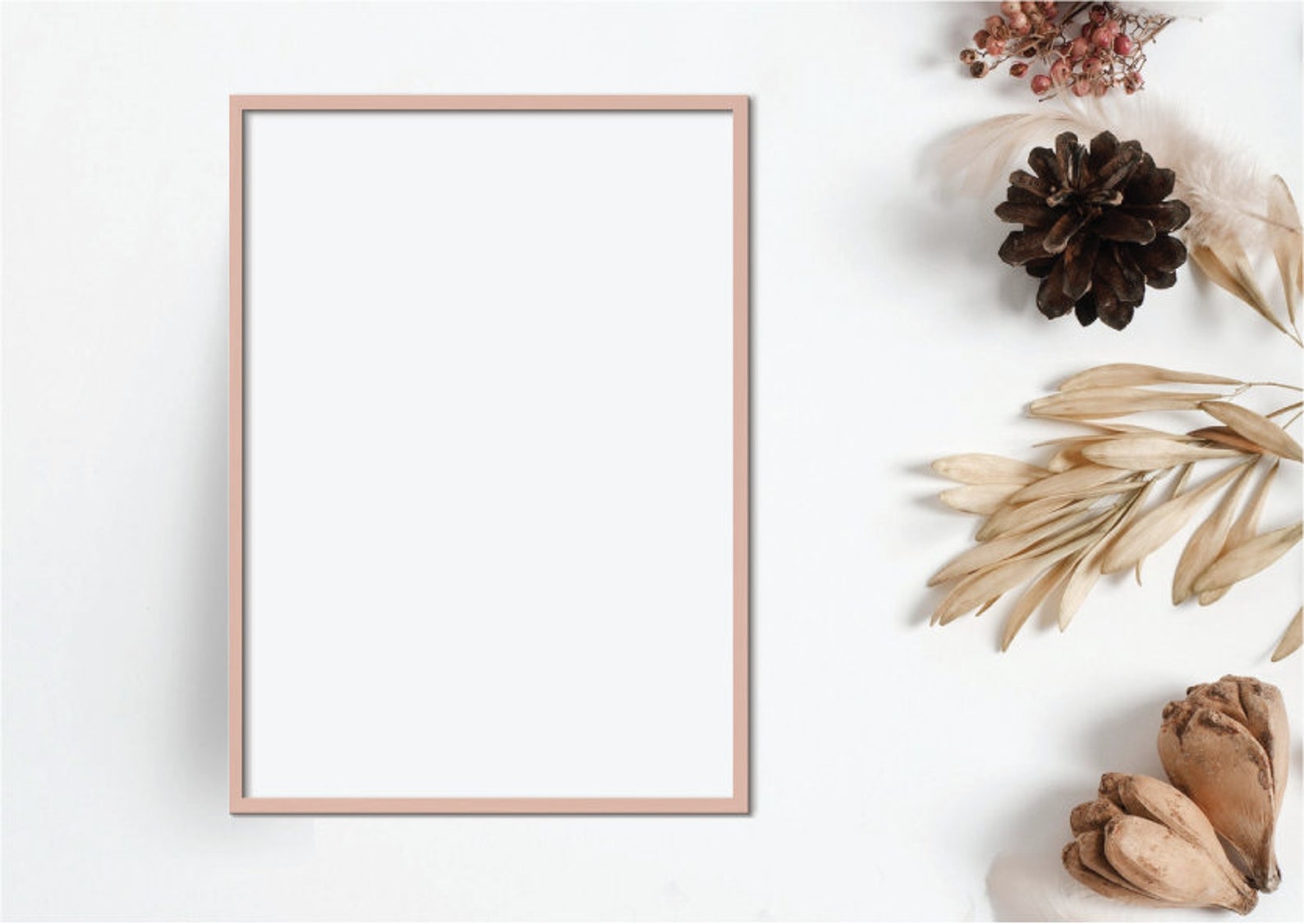 Pastel Pink Wood Frame A2 A3 A4 30x40 50x70 70x100 Pale Rose - Etsy