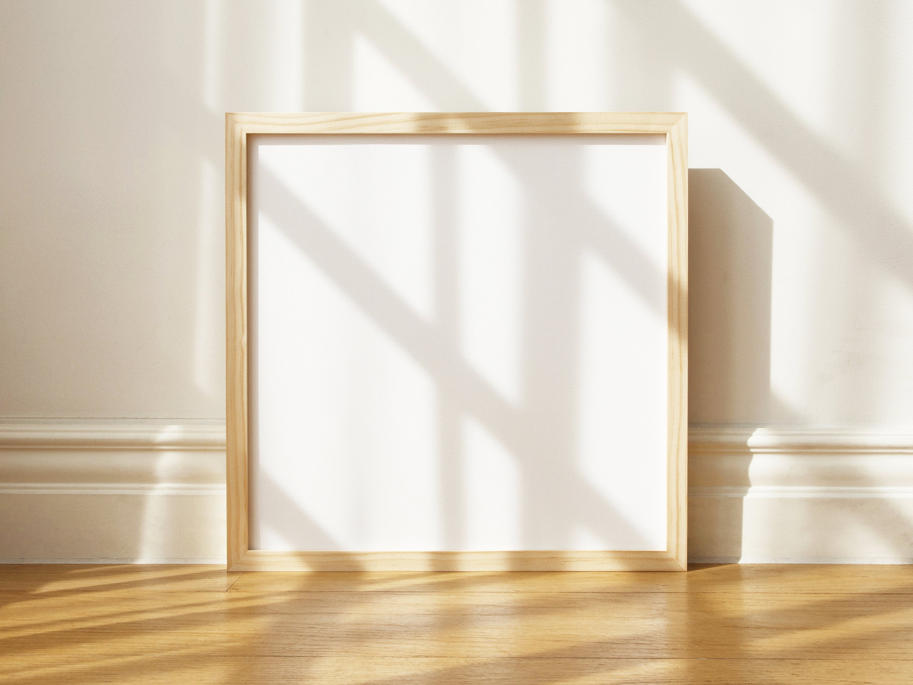 Natural Wood Picture Frame: Thin Minimalist Style, Custom Sizes - Etsy