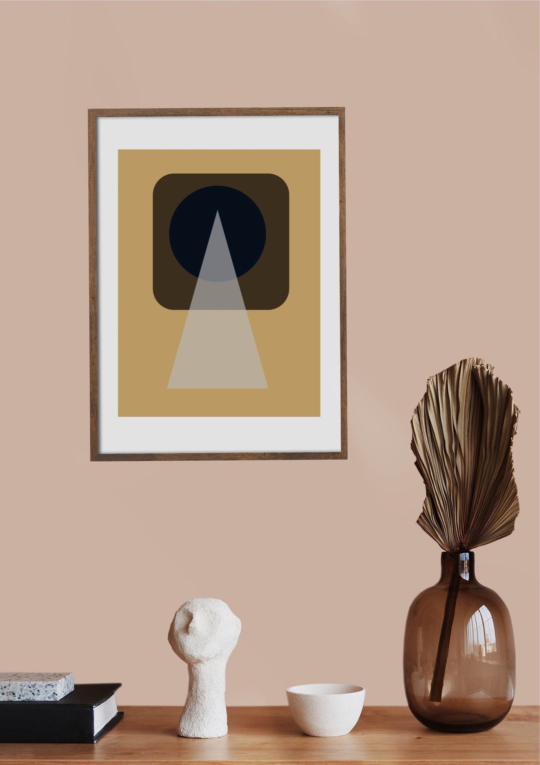 Abstract Geometric Camera Art Print: Mid Century Modern (digital ...