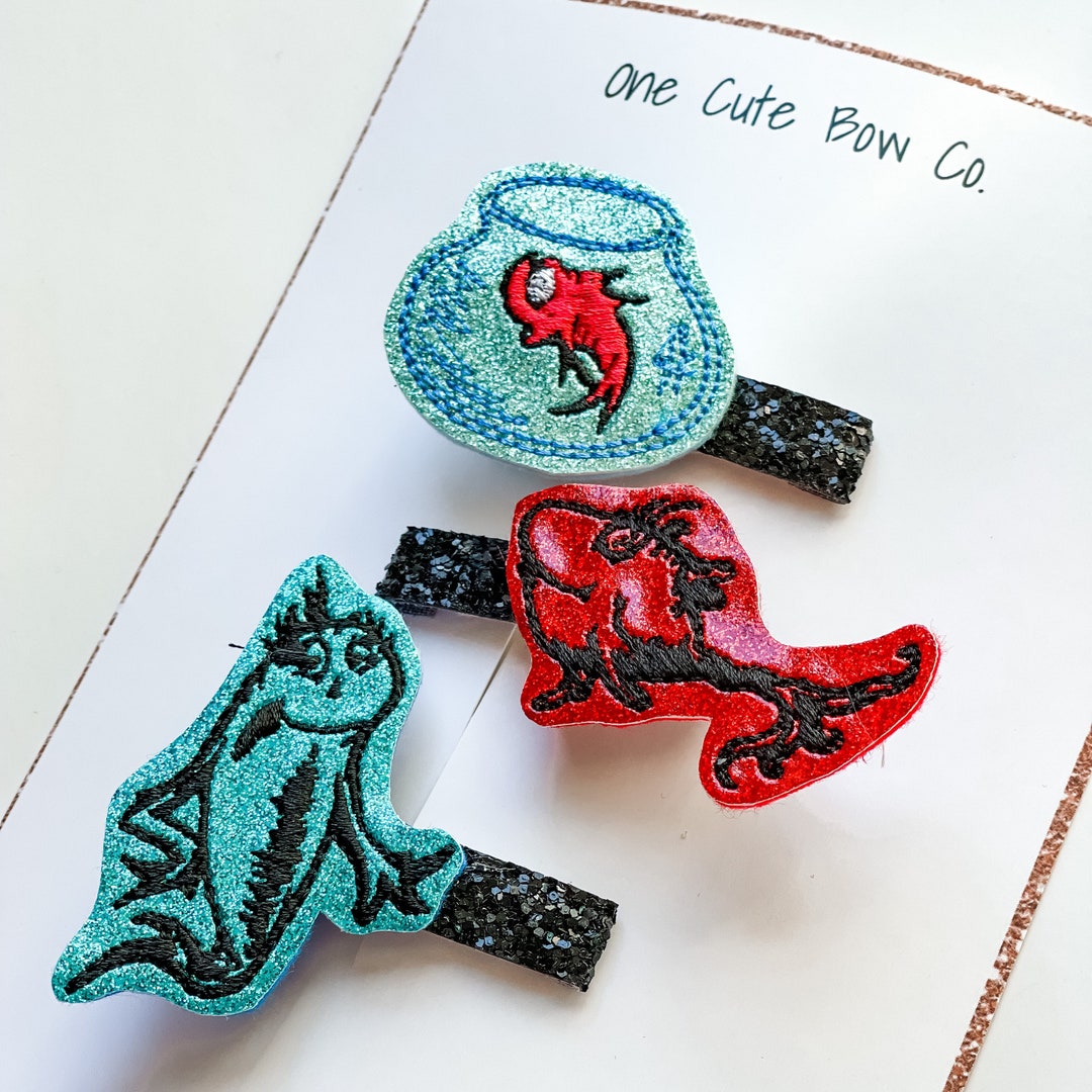 Read Across America, Character Hair Clips, One Fish Two Fish, Green ...