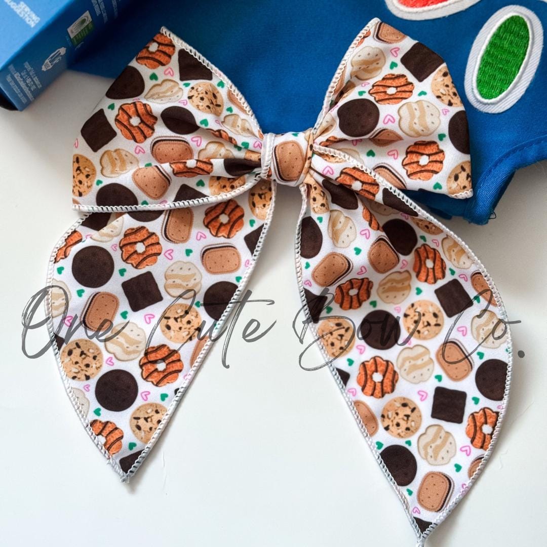 Girl Scout Hair Bow for GS Troop, Coquette Hair Bow, Girl Scout Cookie ...