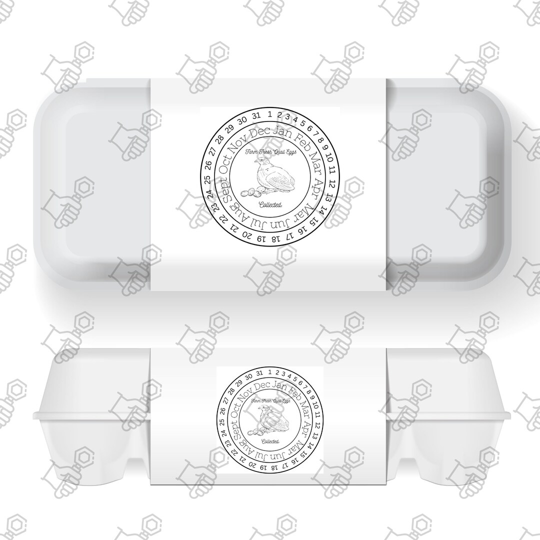 Quail Egg Collection Date Sticker- Ready to Print! --> DIGITAL FILE Only