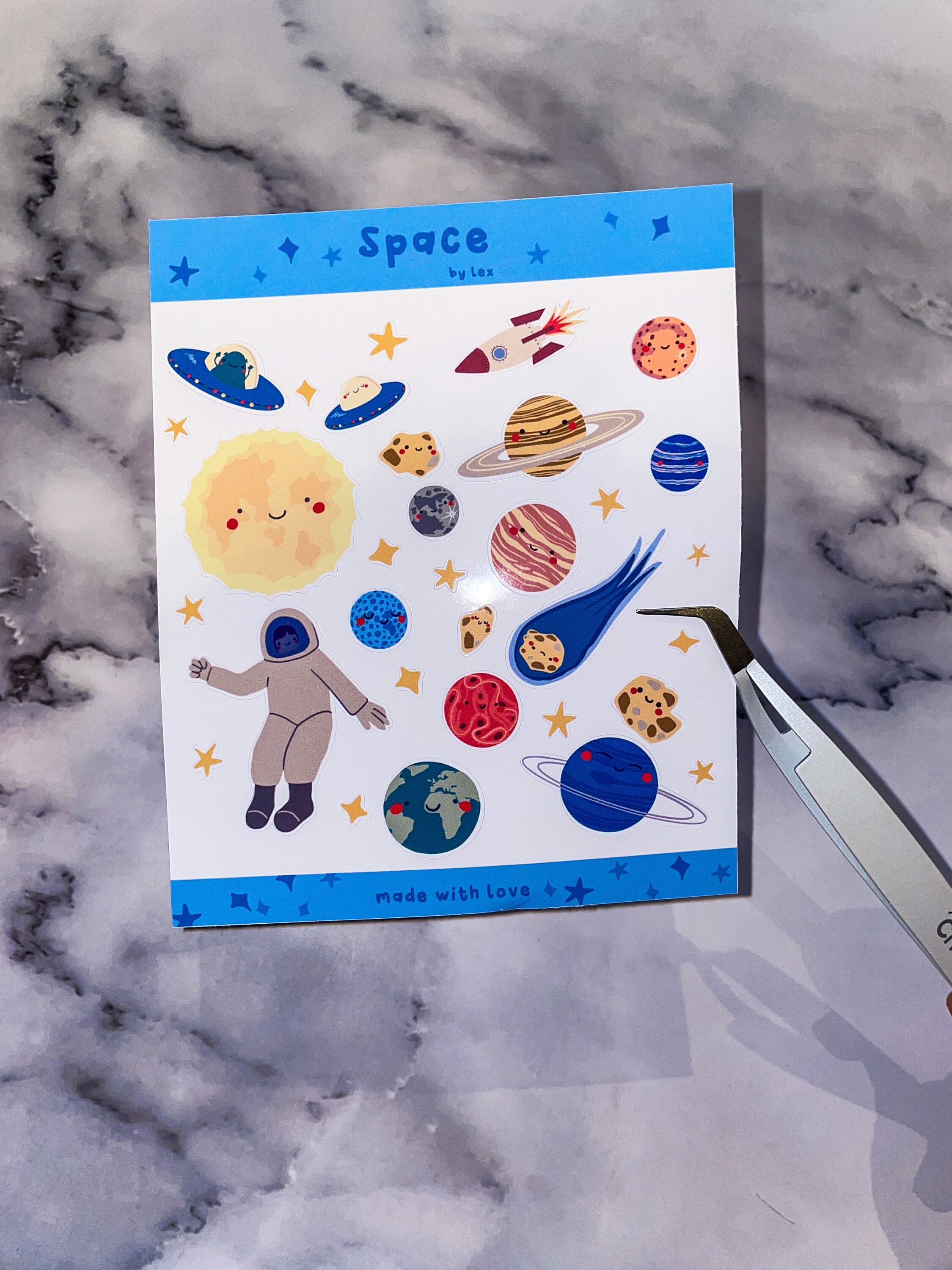 Space Stickers, Galaxy Stickers, Planet Stickers, Bullet Journal ...