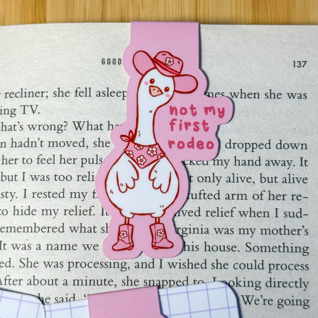 Not My First Rodeo Duck Magnetic Bookmark, Funny Cowgirl Page Marker ...