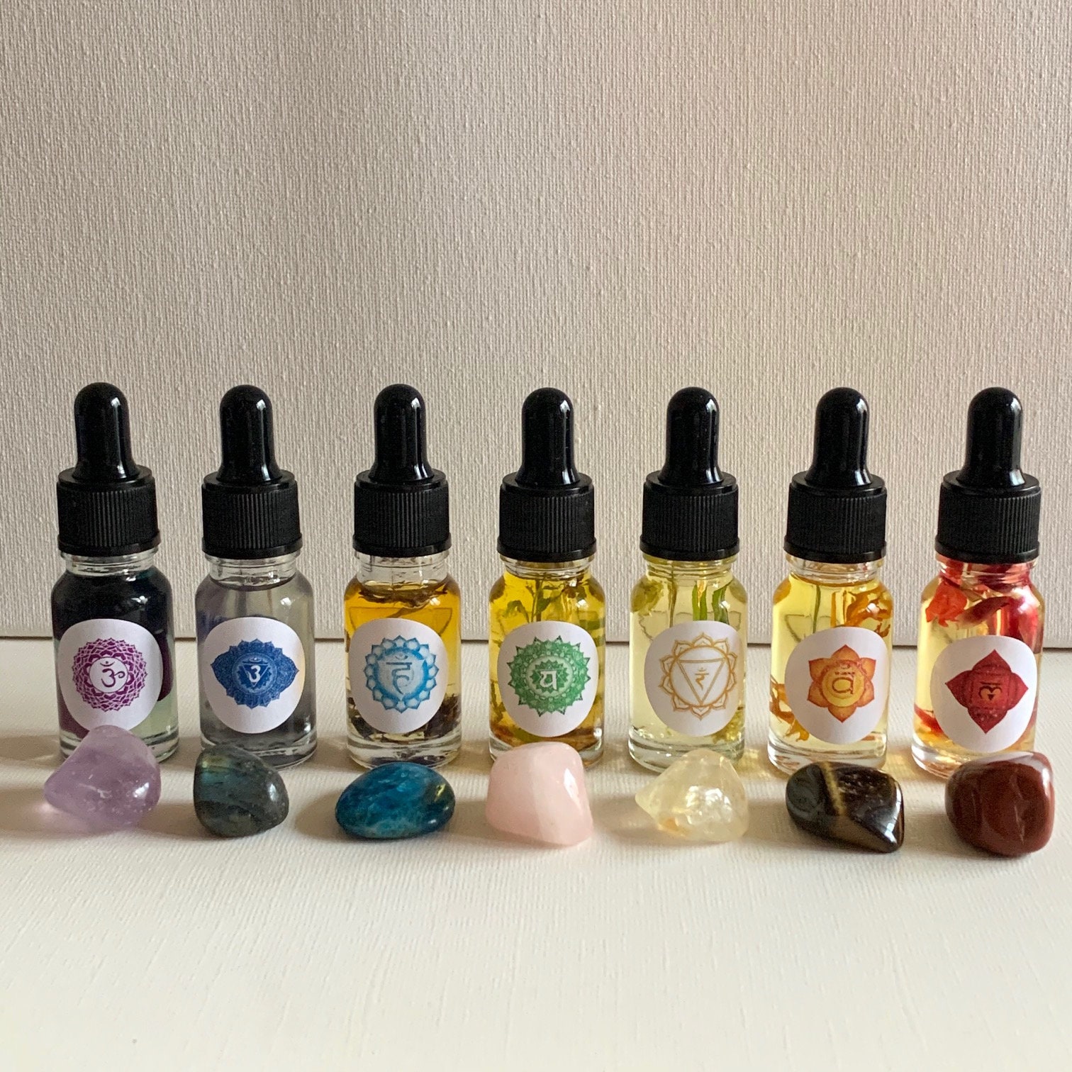 7 Piece Chakra Oil Set | Etsy