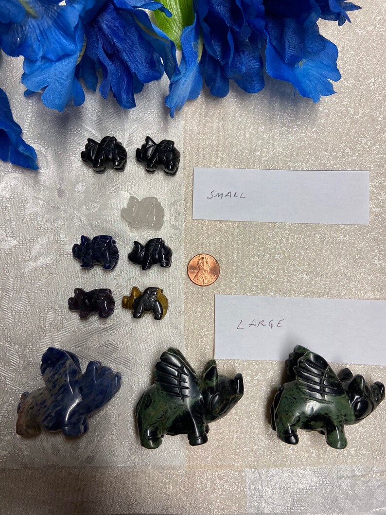 Crystal Carving Large Crystal Flying Piggy Large Flying Pig - Etsy