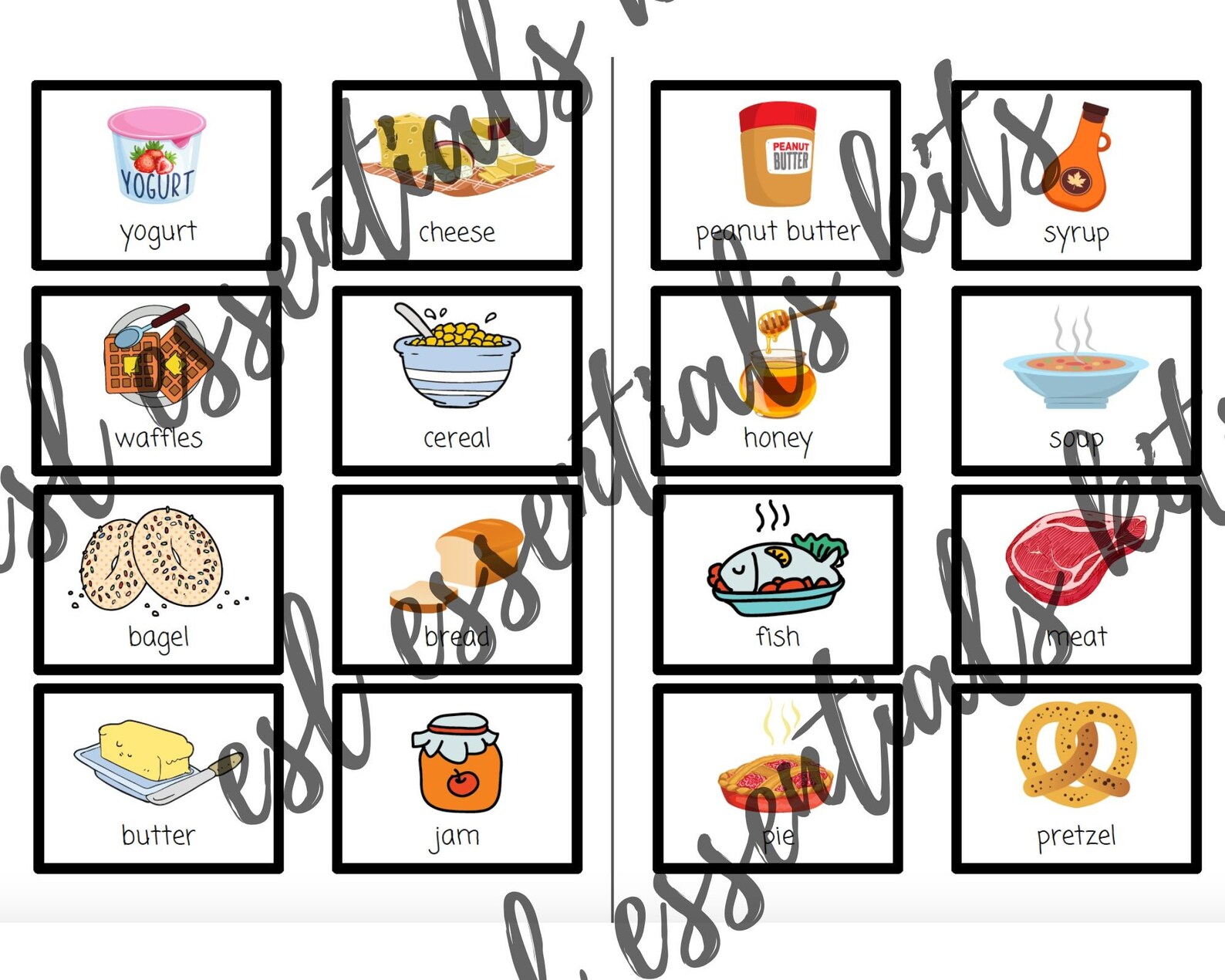 90 Food Flashcards Digital Download Printable English/esl - Etsy