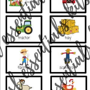 30 Farm Animals Flashcards Digital Download Printable, English/esl ...