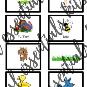 30 Farm Animals Flashcards Digital Download Printable, English/esl ...