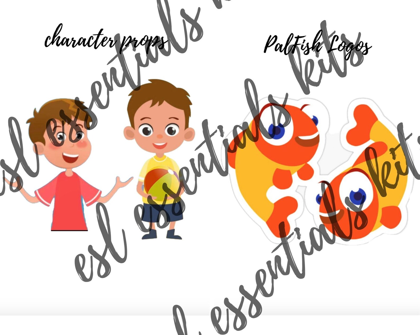 Palfish Family Character Props & Palfish Freddy Logos Digital Download ...