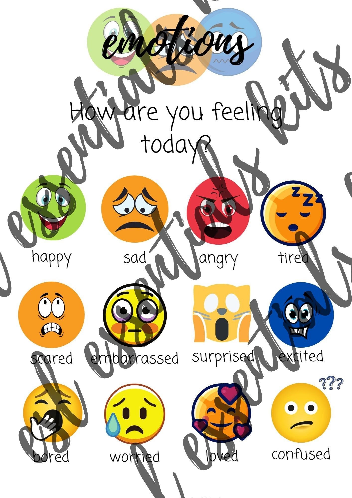 5 in 1 Educational Poster Kit Shapes, Numbers, Abc's, Colors ...