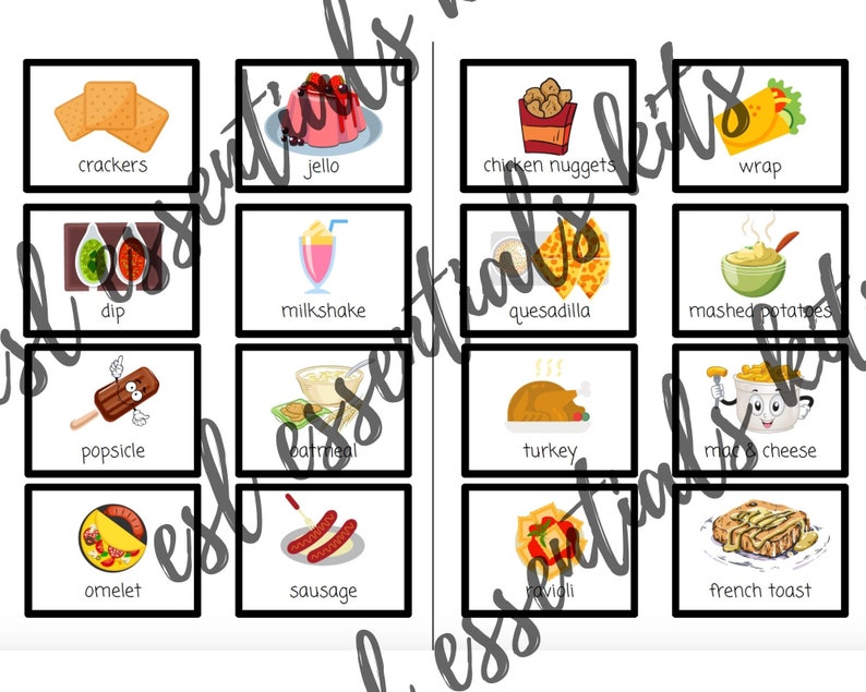90 Food Flashcards Digital Download Printable English/esl - Etsy