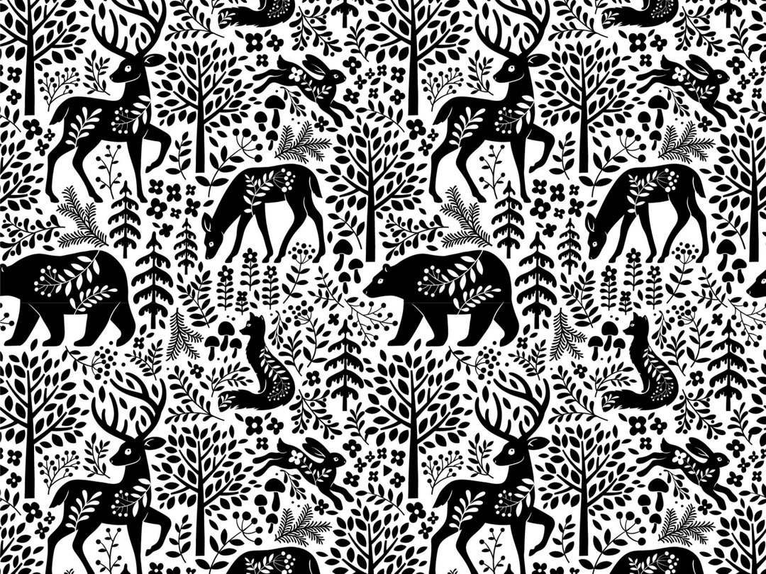 Magnolia Design Co,; Folk Art Forest Pattern-reusable Adhesive 15X15 ...