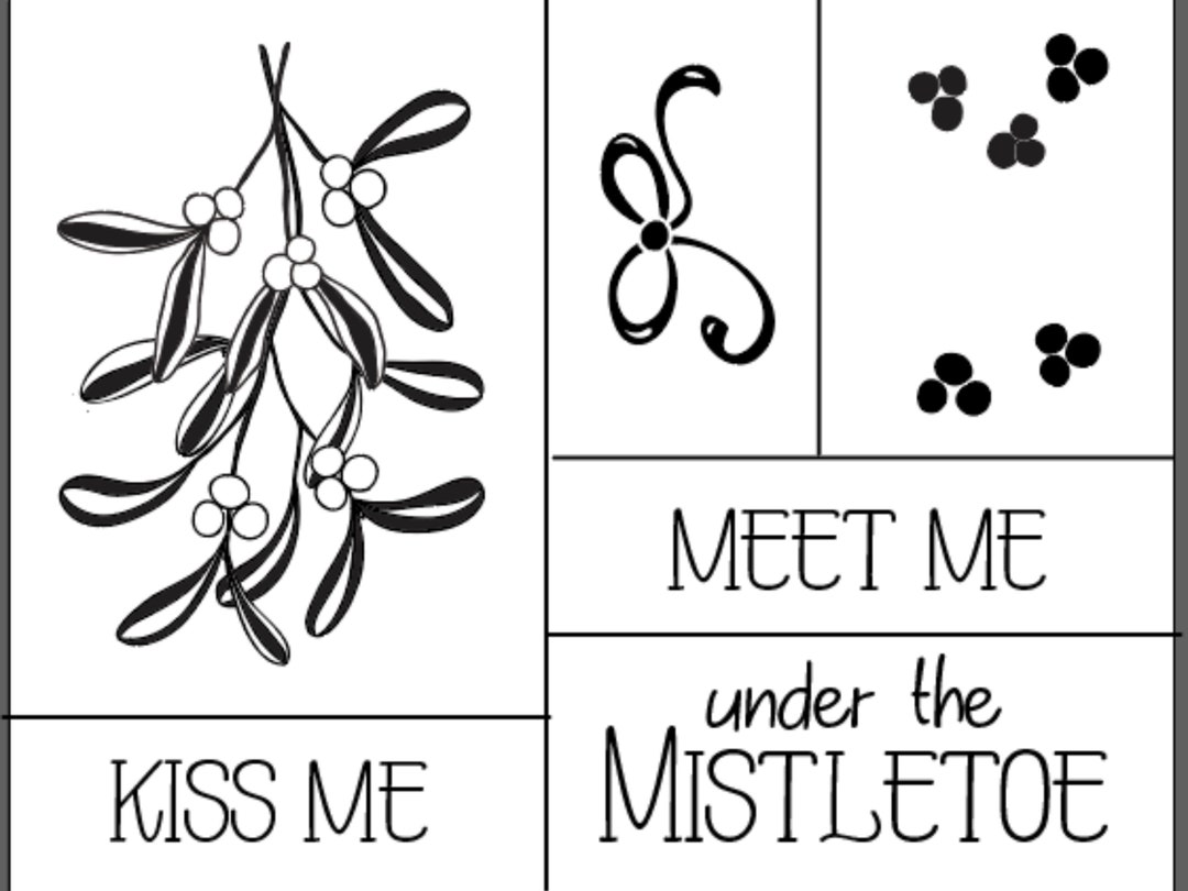 Magnolia Design Co; Mistletoe Reusable Adhesive 8.5x11 Stencil- Chalk ...