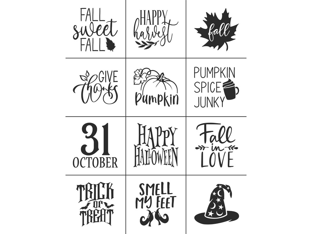 Magnolia Design Co.; Fall Minis 2022 - 8.5x11 Reusable Adhesive Stencil ...