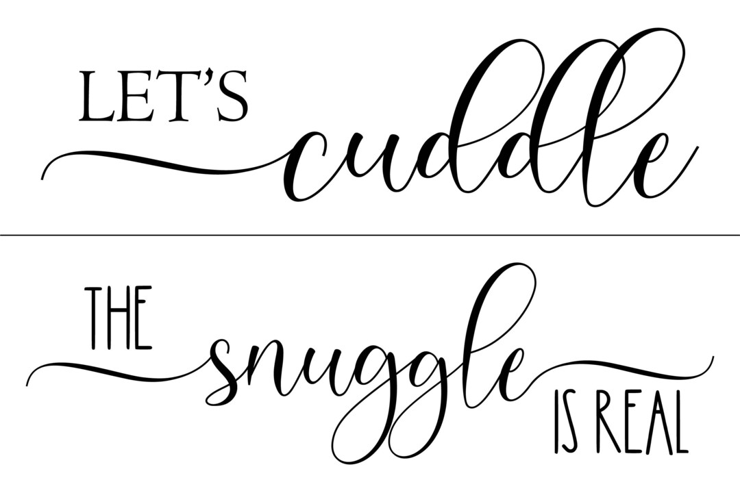 Magnolia Design Co. Let's Cuddle/the Snuggle is Real Reusable Adhesive ...
