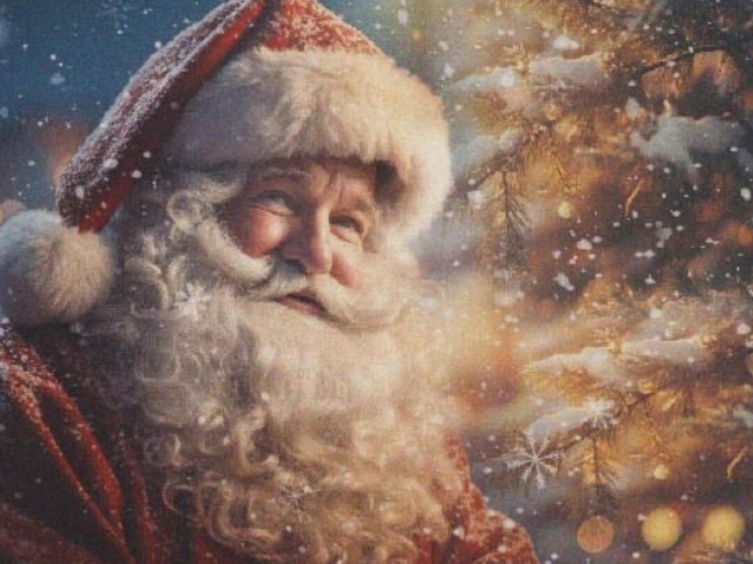 Magnolia Design Co.; Jolly Santa Rub on Transfer 5x7 - Etsy